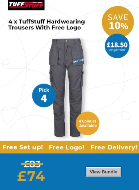 4 TuffStuff Pro Trousers: £74+VAT, FREE Logo & Delivery!