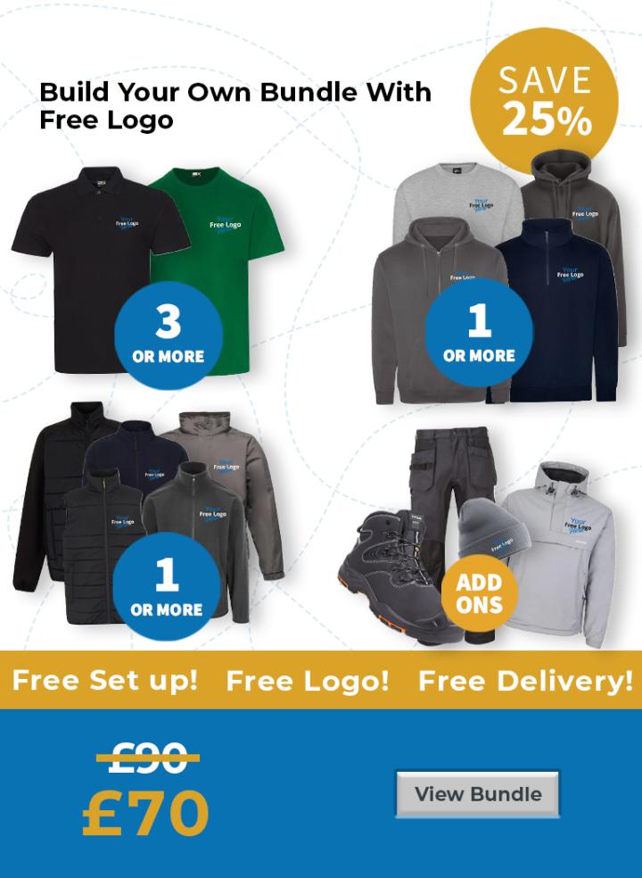 Custom Workwear Bundles Newcastle: Polos, Hoodies, Jackets & FREE Logo