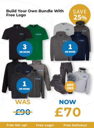 Custom Workwear Bundles Newcastle: Polos, Hoodies, Jackets & FREE Logo